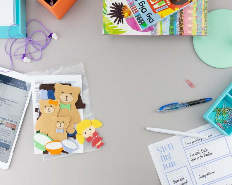 Goldilocks Flannel Board Story Set for Children's | Etsy