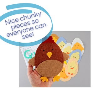 Ten Chicks Spring Felt Board Story Circle Time Activity | Hen and ...