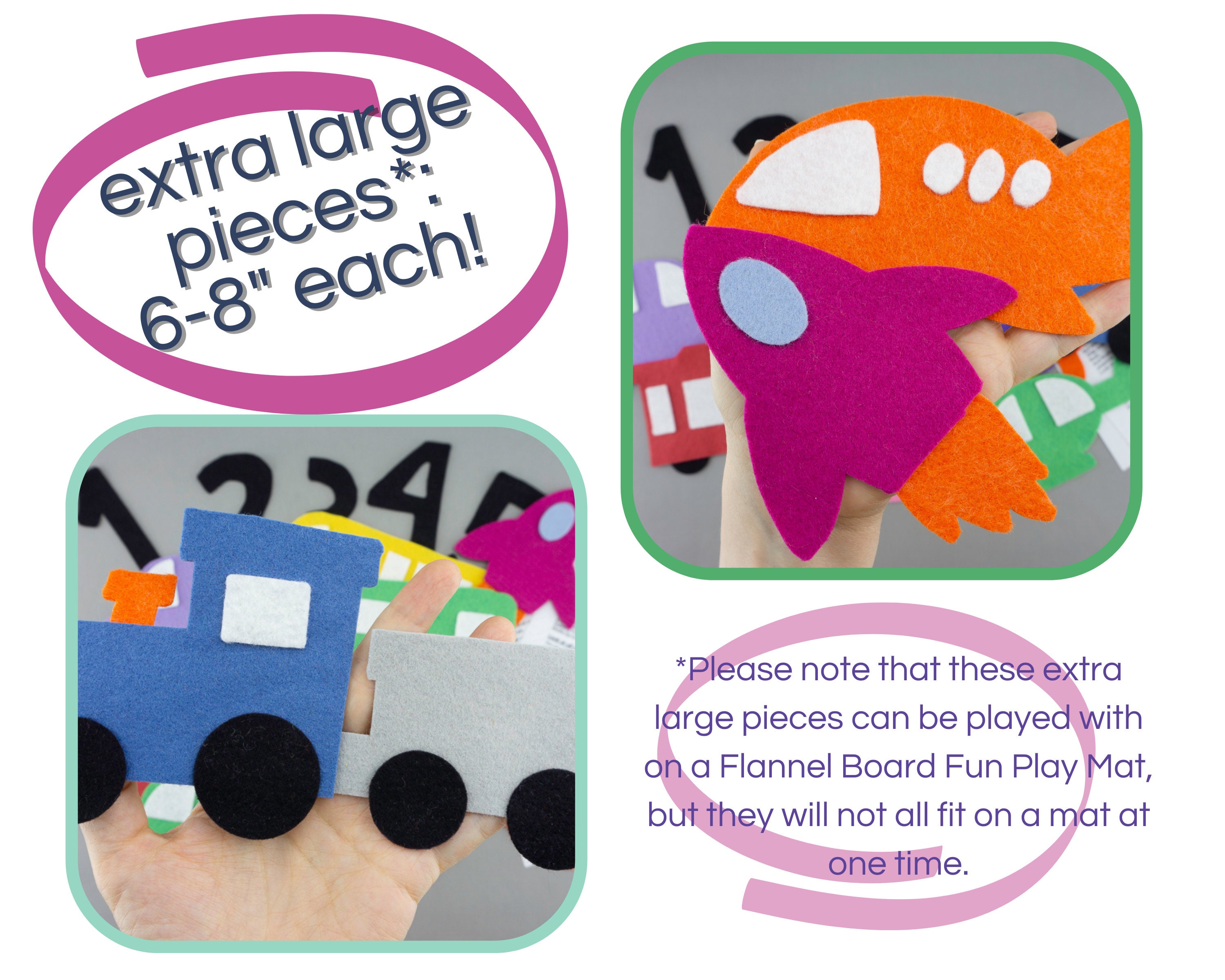 5-in-1 Vehicle Felt Board Set Super Big Transportation | Etsy