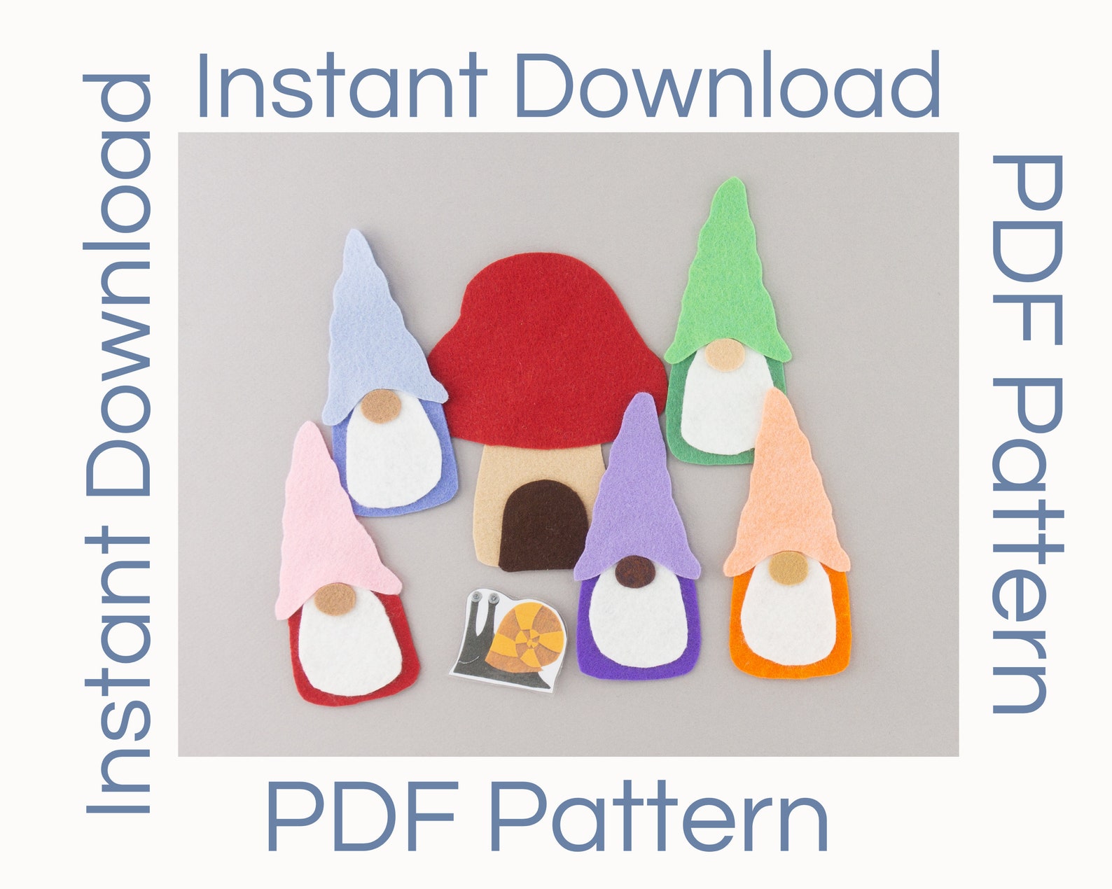 Felt Board Story PATTERN Digital Download Felt Gnome and - Etsy