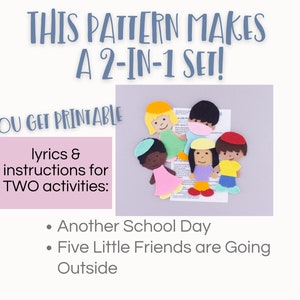Five Friends Felt Board Pattern: Multicultural Kids Circle Time (PDF ...