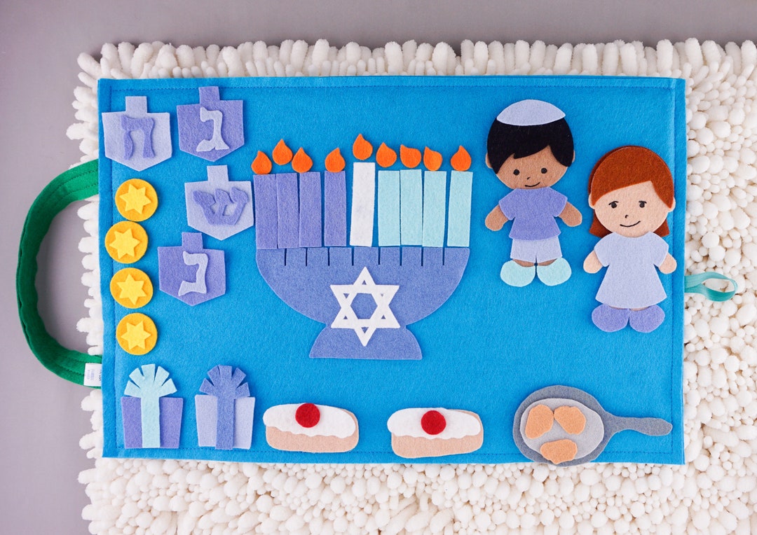 Hanukkah or Chanukah Felt Menorah Toy for Kids, Jewish Holiday 3 Year ...