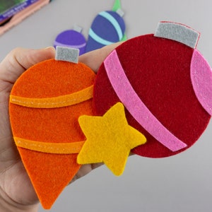 4-in-1 Felt Board Christmas Set 5 Christmas Ornaments Circle Time Set ...