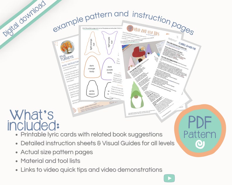 PDF Pattern for Hanukkah Felt Board Story, Chanukah Flannel Board Song ...