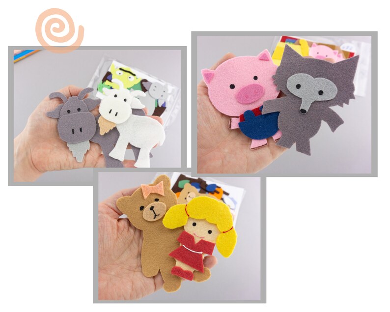 Goldilocks 3little Pigs 3 Billy Goats Felt Board Story Gift - Etsy