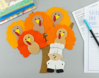 Turkey Wore His Rainbow Feathers Felt Story Felt Turkey - Etsy