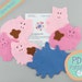 PDF Pattern for Muddy & Clean Pigs Felt Board or Flannel Board Circle ...