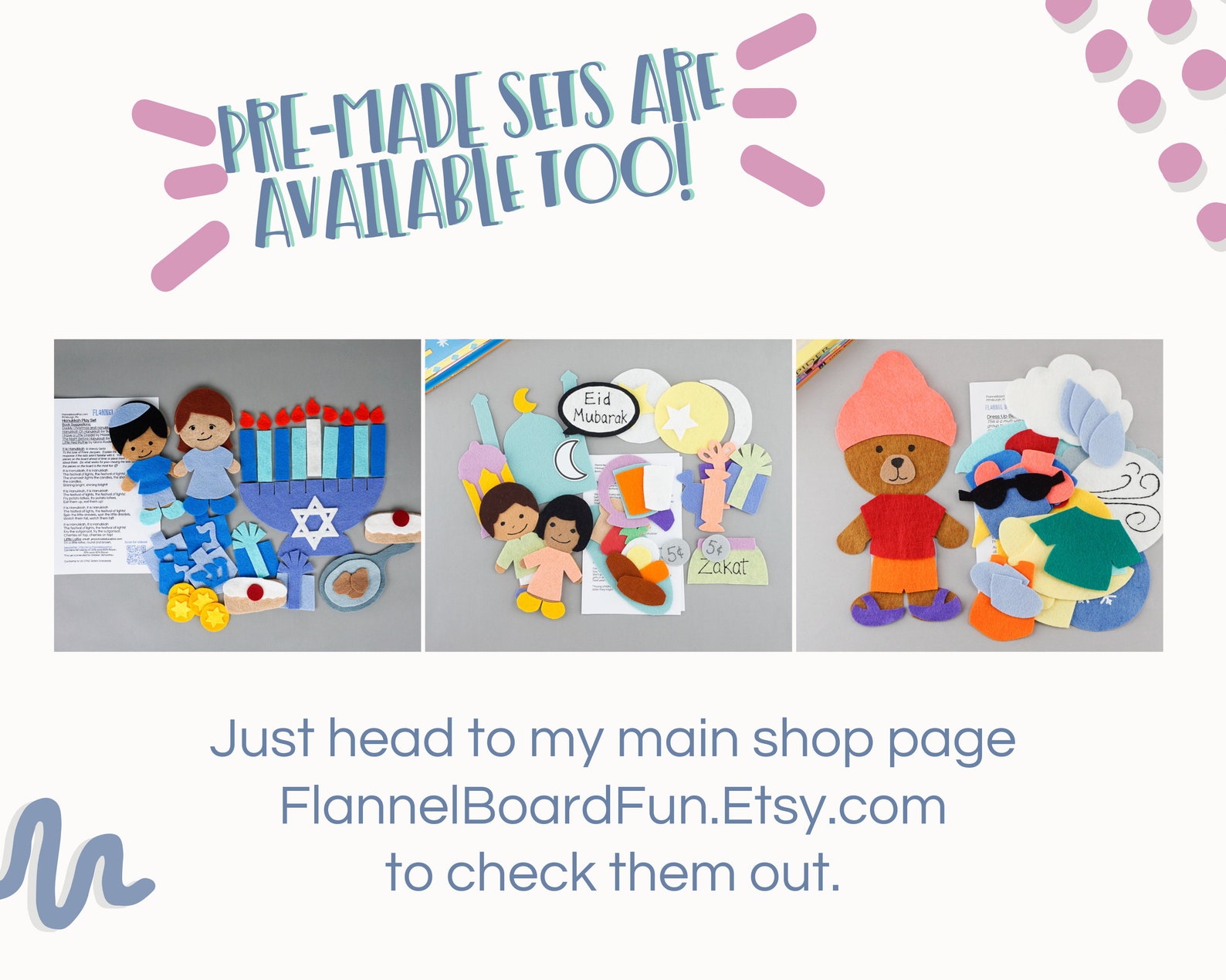 PDF Pattern for Hanukkah Felt Board Story, Chanukah Flannel Board Song ...