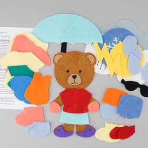 Dress up Weather Bear Felt Board Set: Circle Time Activity - Etsy