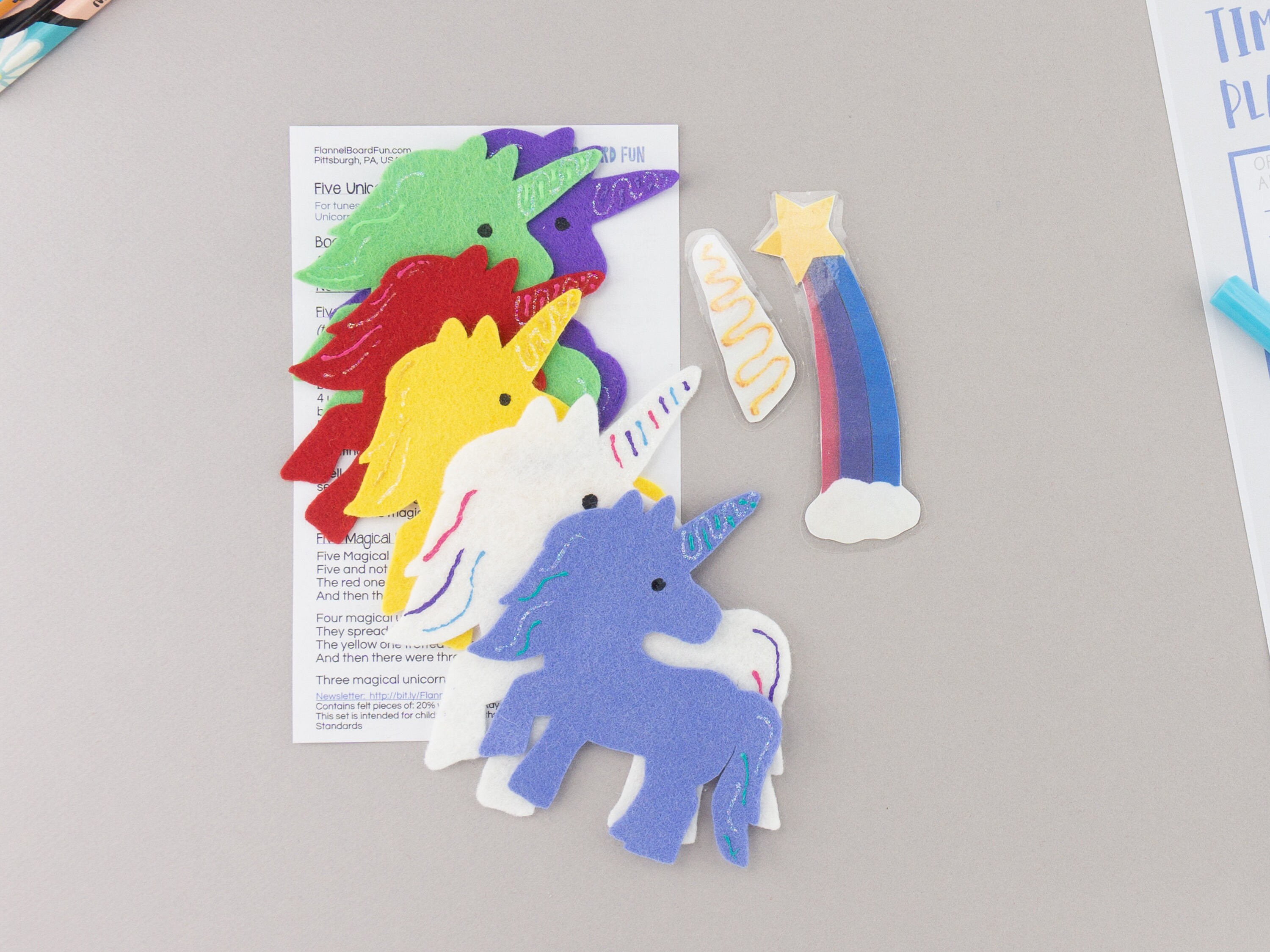4-in-1 Magical Unicorns Story Time Felt Board Set | Etsy