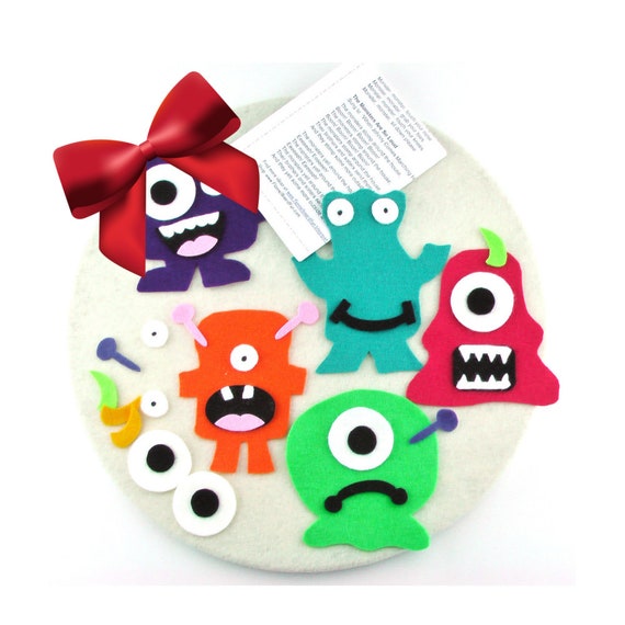 Handmade Monster Felt Board Quiet Activity Toy for Toddlers | Etsy
