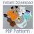 PDF Pattern for Muddy & Clean Pigs Felt Board or Flannel Board Circle ...