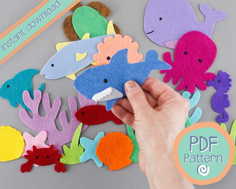 Ocean Felt Board Story Pattern: Under the Sea Circle Time (PDF Pattern ...