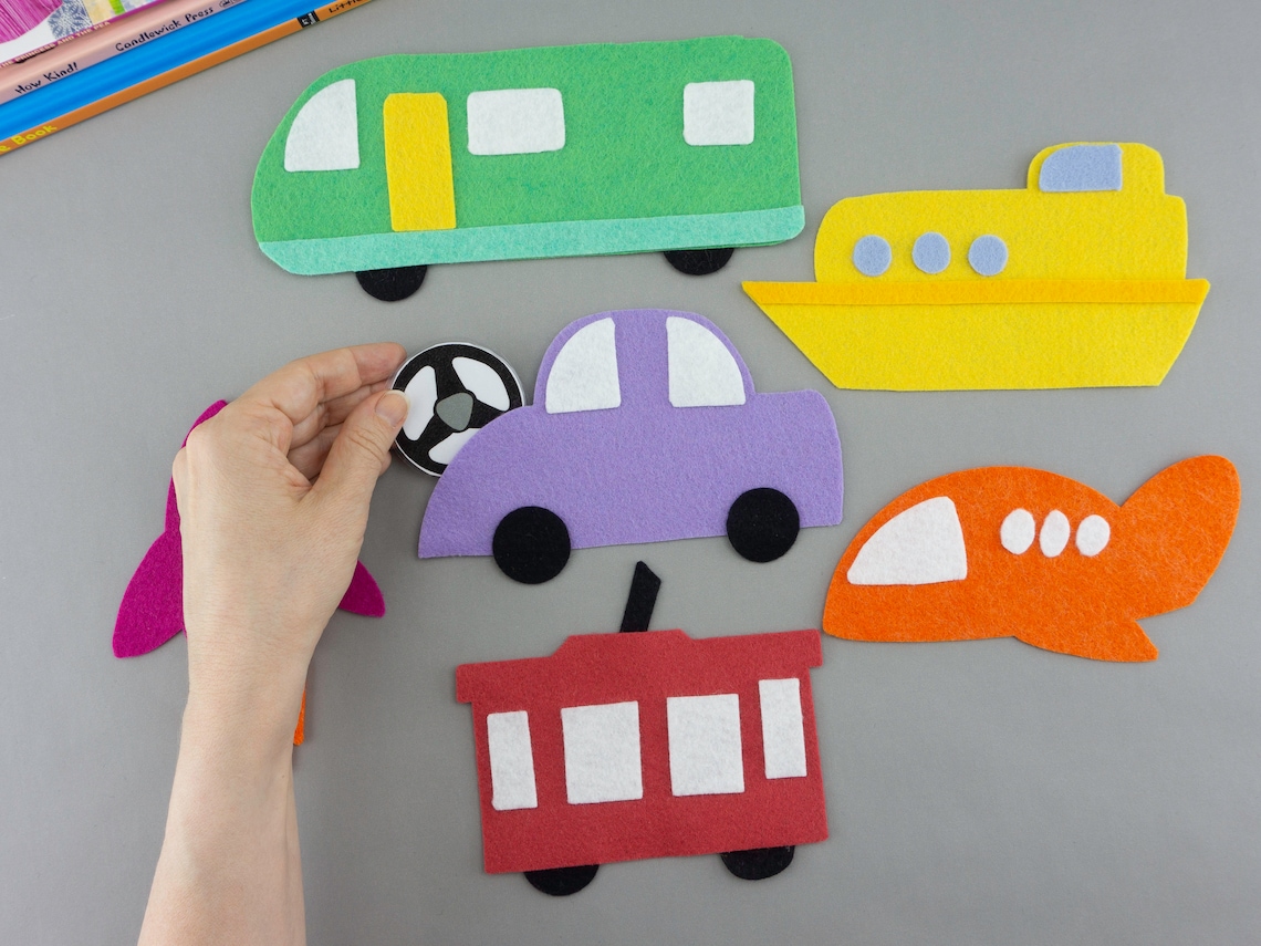 5-in-1 Vehicle Felt Board Set Super Big Transportation | Etsy
