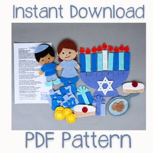 PDF Pattern for Hanukkah Felt Board Story, Chanukah Flannel Board Song ...