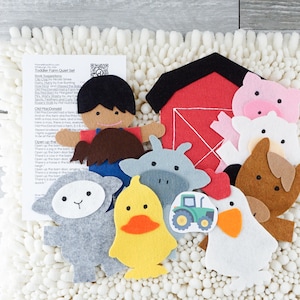 Old Macdonald Felt Board Story: Farm Animal Quiet Activity for Toddlers ...