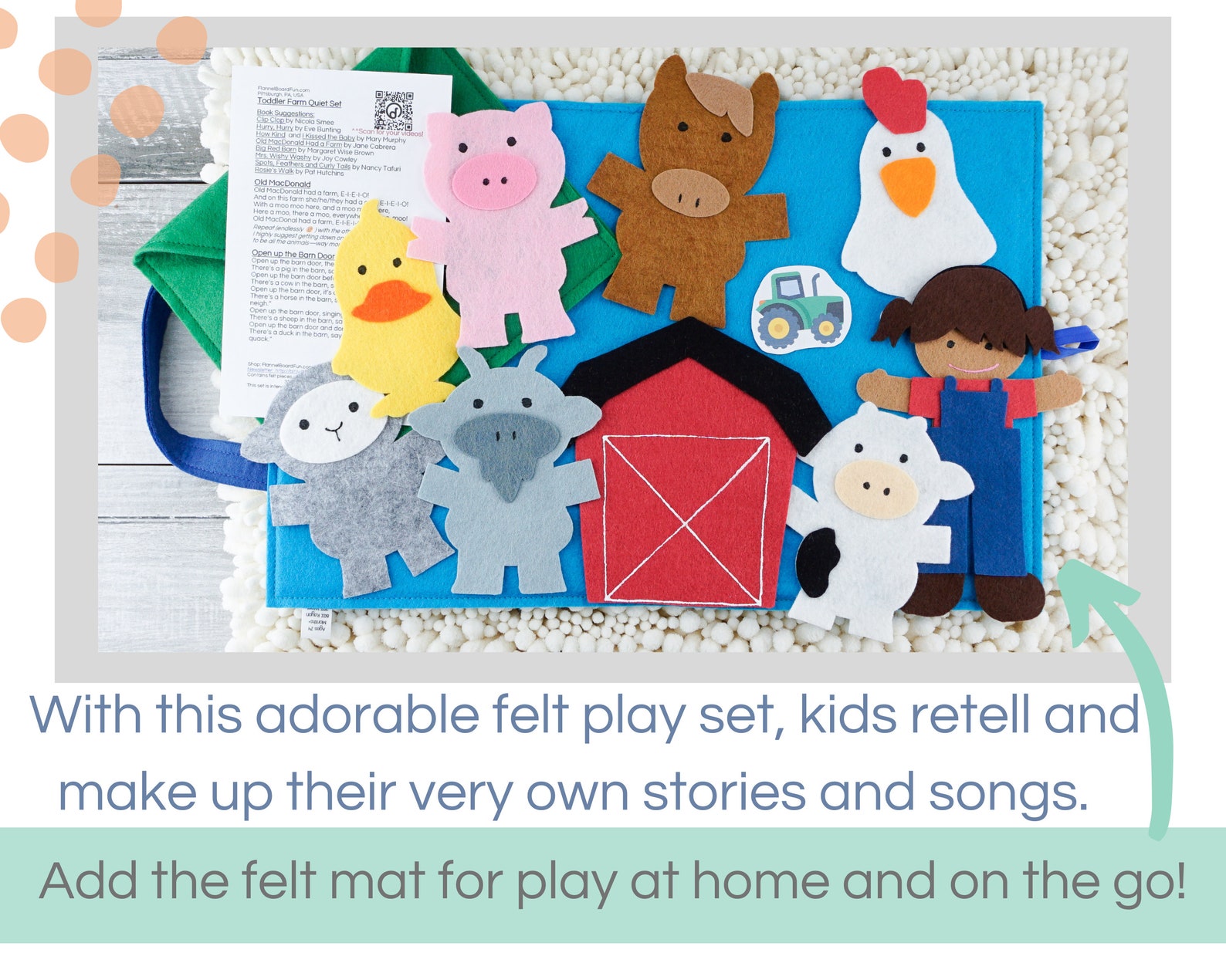 Old Macdonald Felt Board Story: Farm Animal Quiet Activity for Toddlers ...