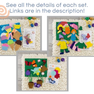 Felt Board Story + Play Mat Bundle, 3 Flannel Board Play Sets for Kids ...