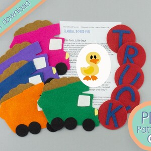 Truck Bingo Felt Board Pattern: Vehicle Circle Time Game (PDF Pattern ...