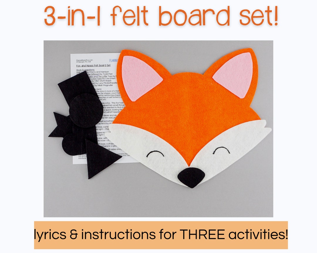 Fox Felt Board Story: Shape Noses, Preschool Circle Time - Etsy