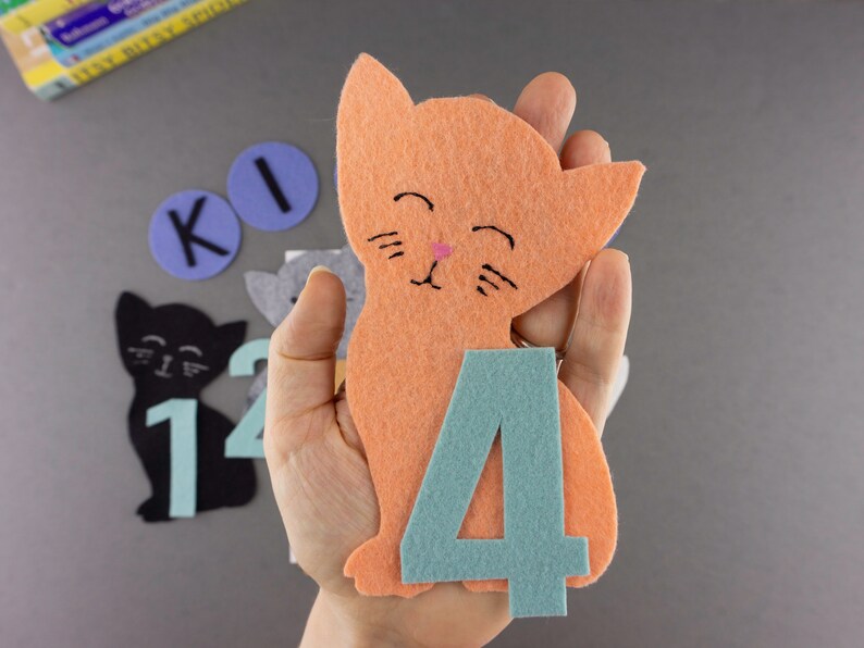 3-in-1 Cat Felt Board Story Set Large Felt Board Pieces for | Etsy