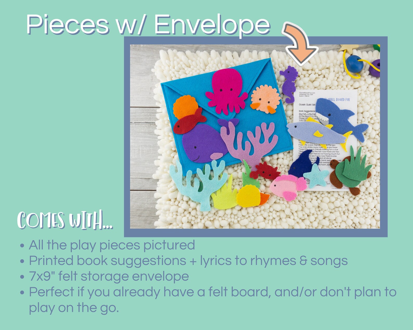 Ocean Felt Board Story Set for 3 Year Old or 4 Year Old Girl | Etsy