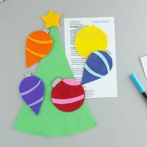 4-in-1 Felt Board Christmas Set 5 Christmas Ornaments Circle Time Set ...