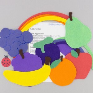 Fruit & Rainbow Stew Flannel Board Circle Time Song, Fruit Song W ...