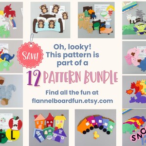 Five Bears in the Bed Felt Board Pattern: Story Time DIY (PDF Pattern ...