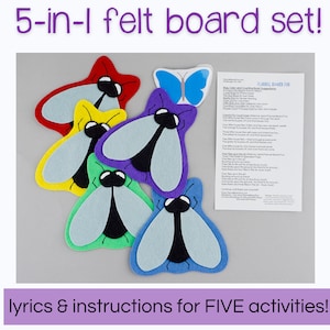 Five Flies Circle Time Felt Board Story | Color, Counting, Bug Flannel ...