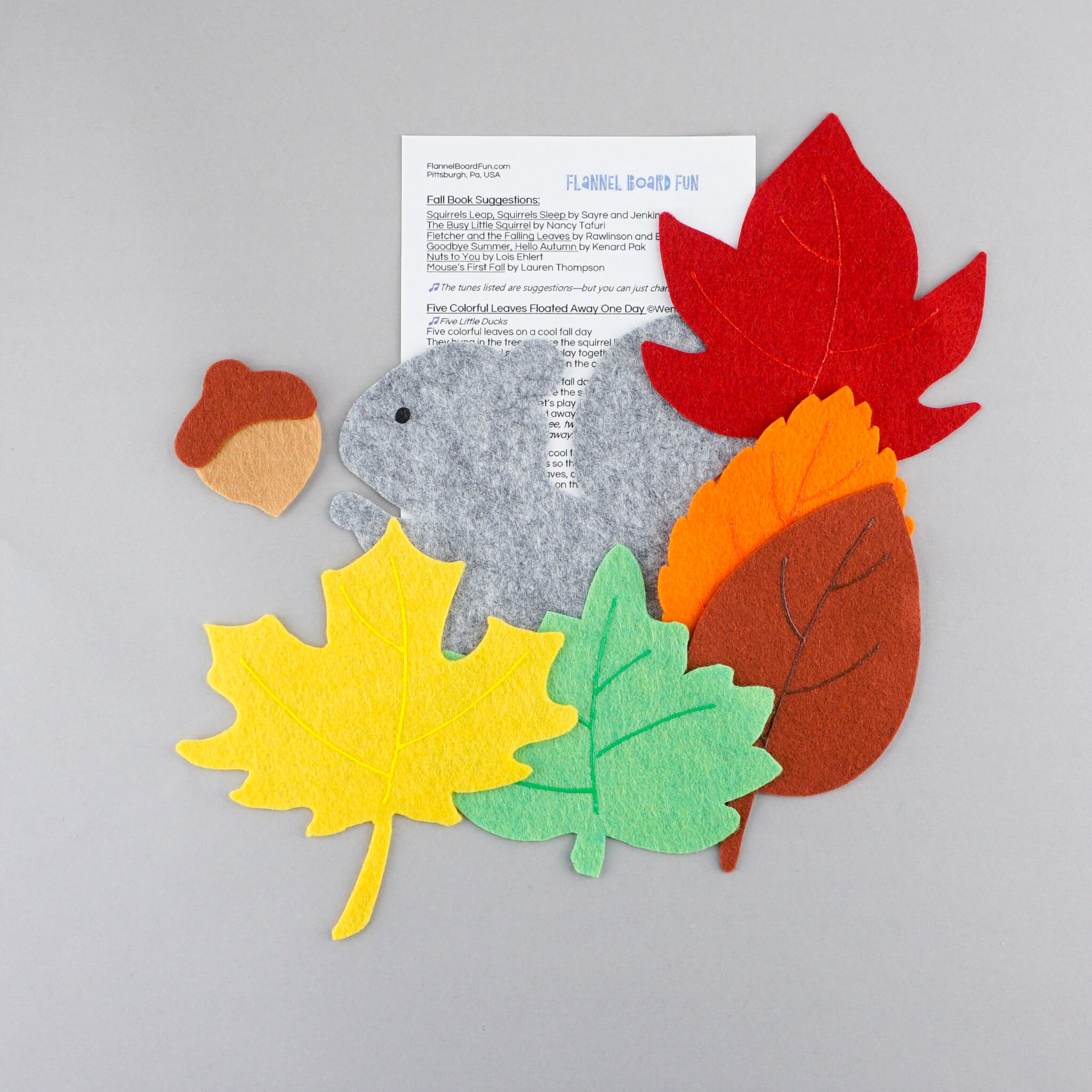 Fall Leaves Felt Board Story: Squirrel & Acorn Hide and Seek - Etsy
