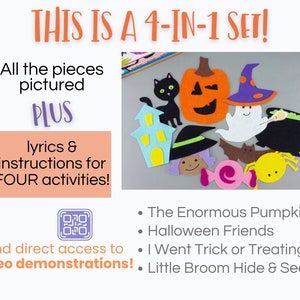Halloween Felt Board Story Set: Circle Time, Preschool Learning - Etsy