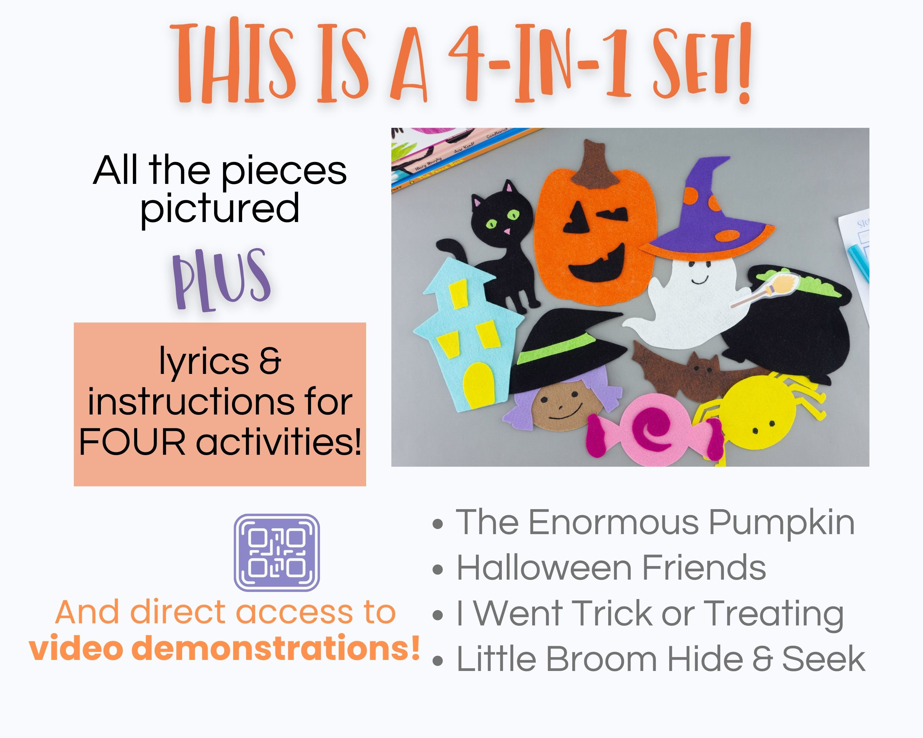Halloween Felt Board Story Set: Circle Time, Preschool Learning - Etsy
