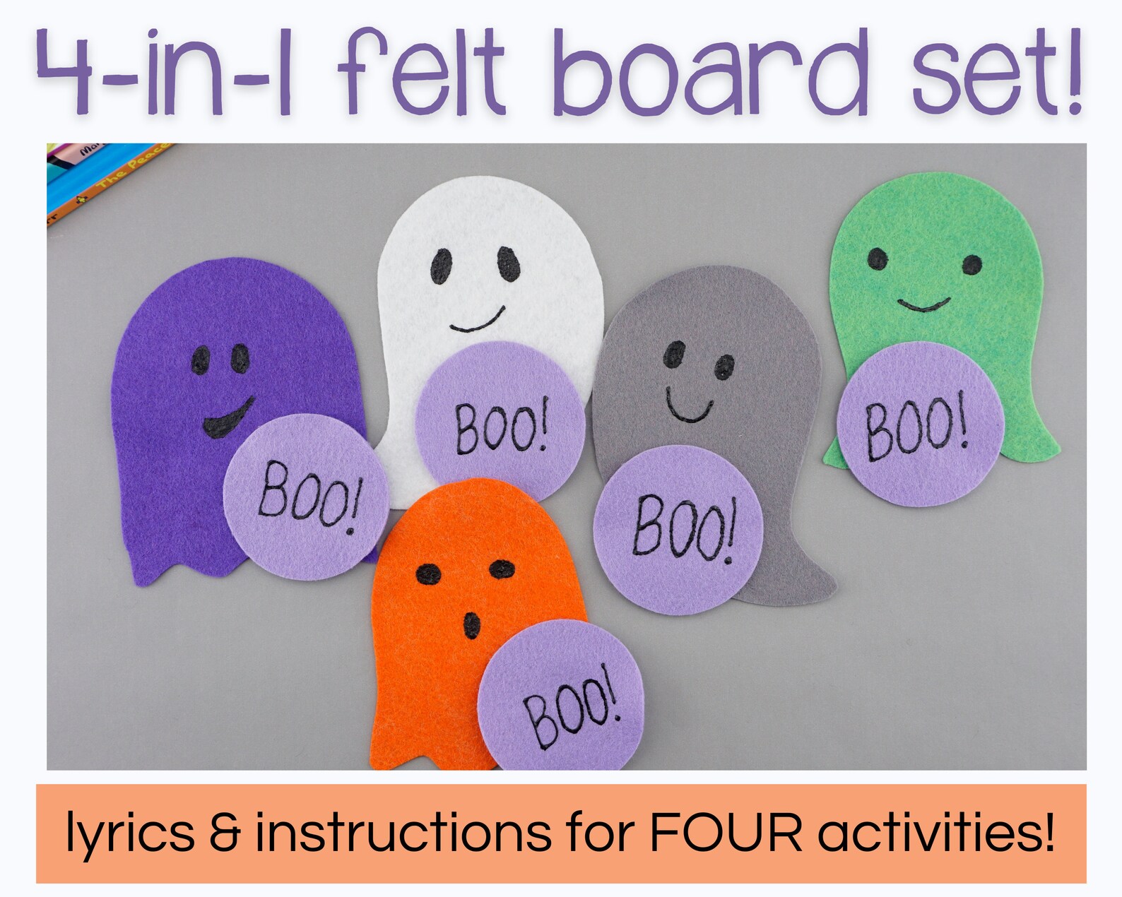 4-in-1 Halloween Felt Story 4 Felt Board Stories: Halloween - Etsy
