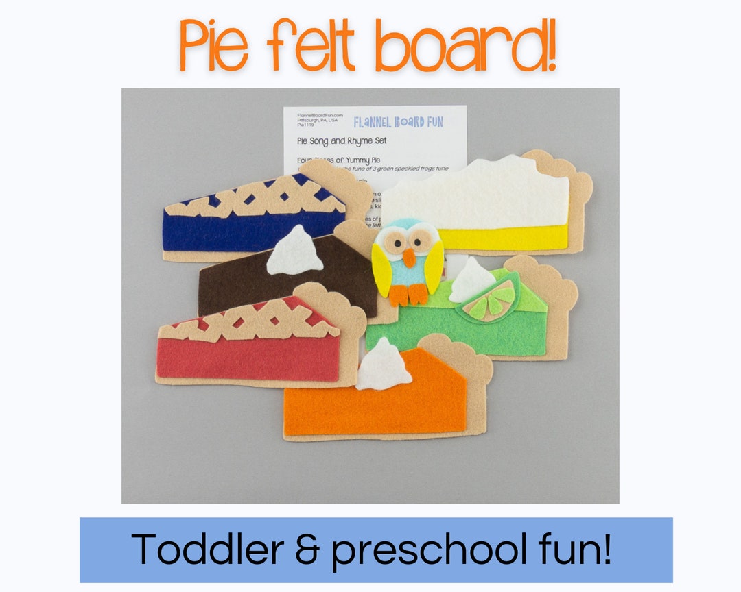 4-in-1 Felt Board Story Song & Rhyme Set, Pie + Owl Library Story Time ...