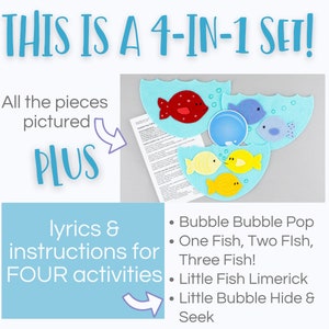 Bubble Pop Fish Circle Time Felt Board Story | Color, Counting + Fish ...