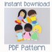Five Friends Felt Board Pattern: Multicultural Kids Circle Time (PDF ...