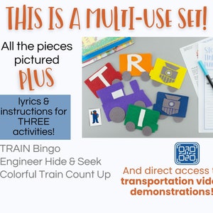 Train Felt Board Set: Circle Time Song & Early Literacy - Etsy