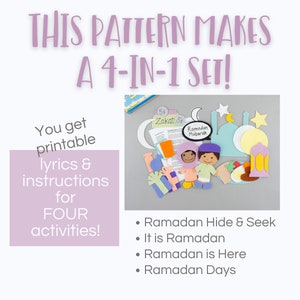 PDF Pattern for Ramadan Felt Board Story, Ramadan and Eid Flannel Board ...