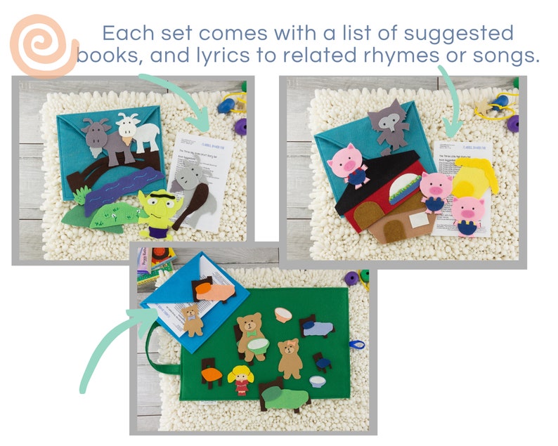 Goldilocks 3little Pigs 3 Billy Goats Felt Board Story Gift - Etsy
