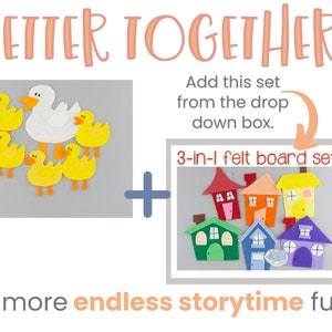 5 Little Ducks 4-in-1 Felt Board Song for Library Storytime - Etsy