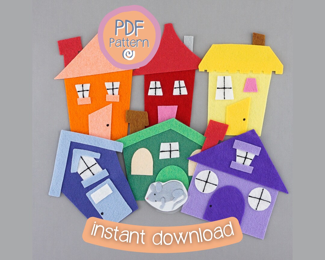 Little Mouse Felt Board Story Pattern: Preschool Circle Time Color ...