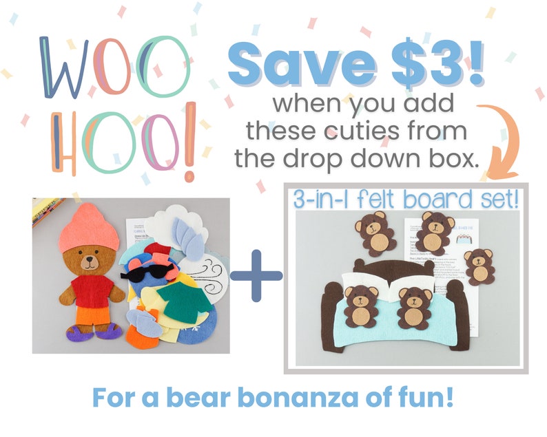 Dress up Weather Bear Felt Board Set: Circle Time Activity - Etsy