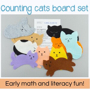 Kitty Cat Felt Board Story Set for Library Storytime and Preschool or ...