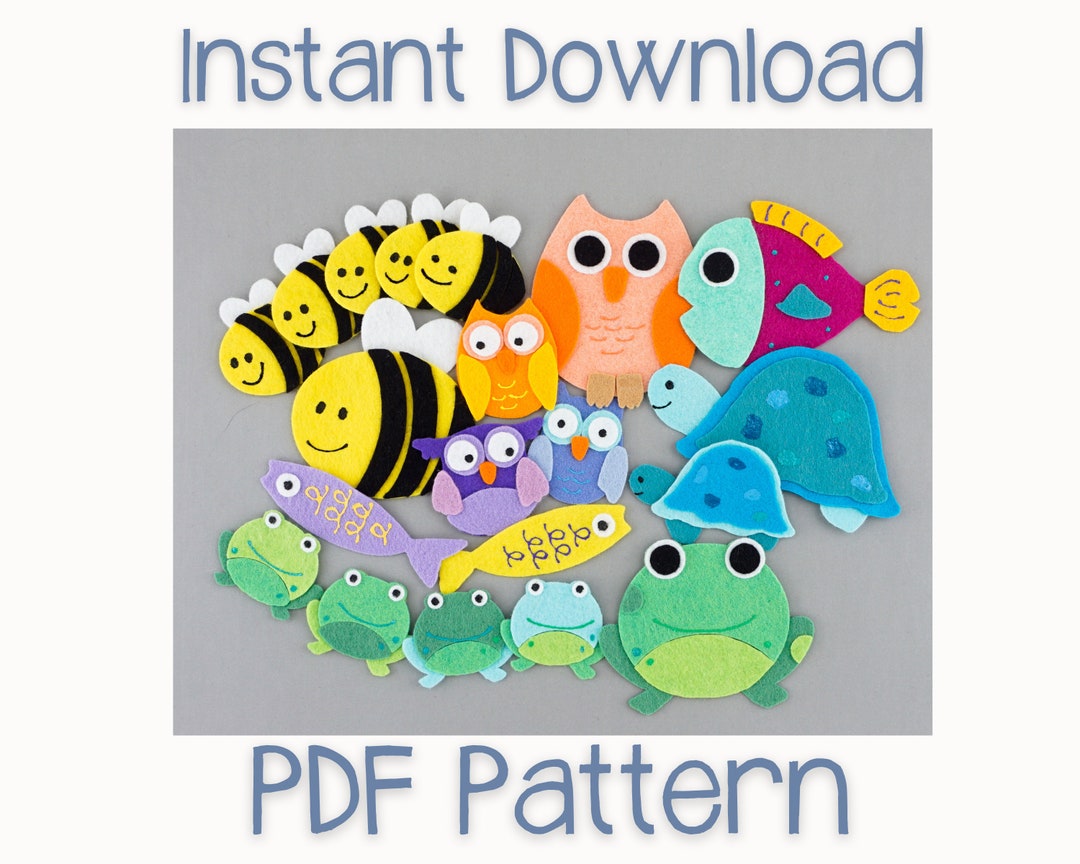 Felt Board Pattern: Over in the Meadow Circle Time Animal Set (PDF ...