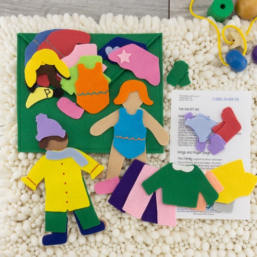 Felt Board Paper Dolls & Clothes Set for Preschool or | Etsy