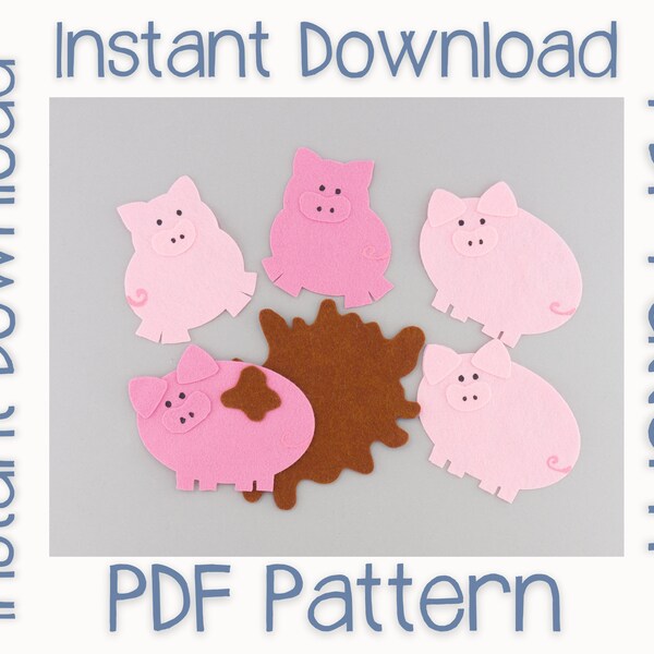 Felt Pig Pattern - Etsy