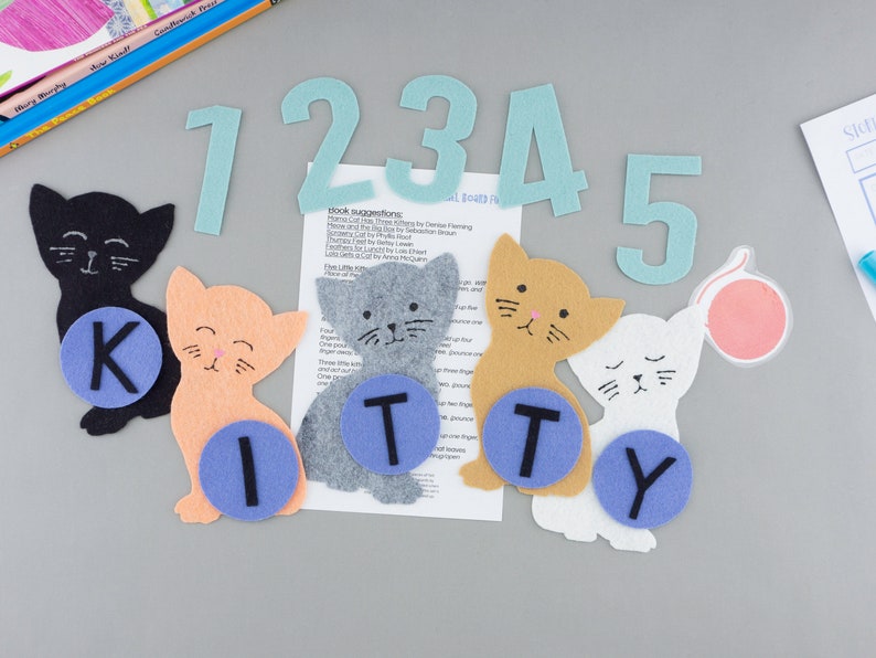 3-in-1 Kitty Flannel Board Story Set A Cat Felt Board Story - Etsy
