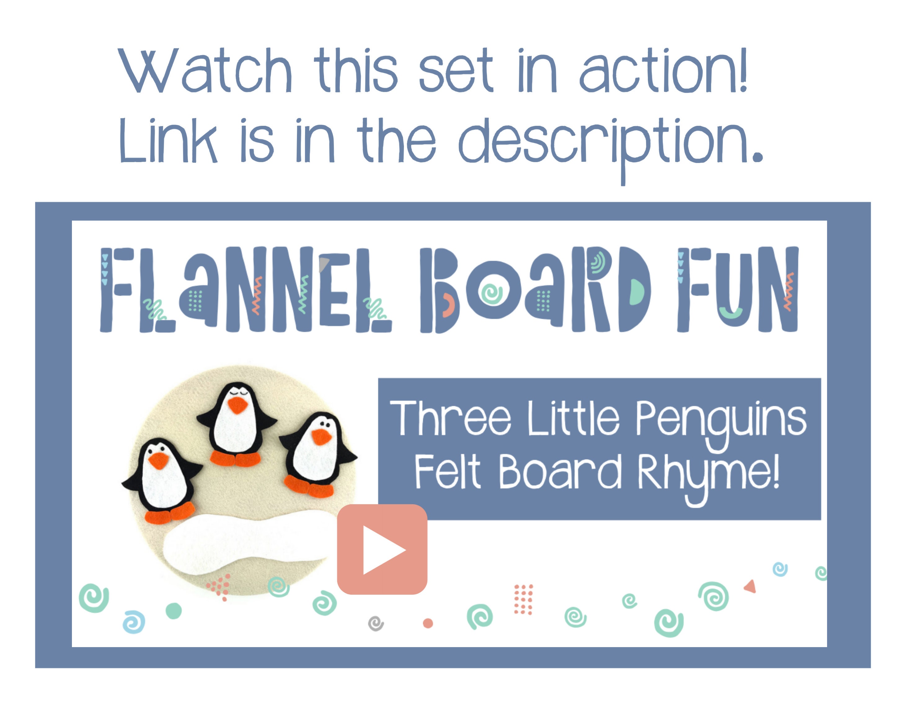 Penguin Flannel Board Story Teacher Felt Story Set Story | Etsy