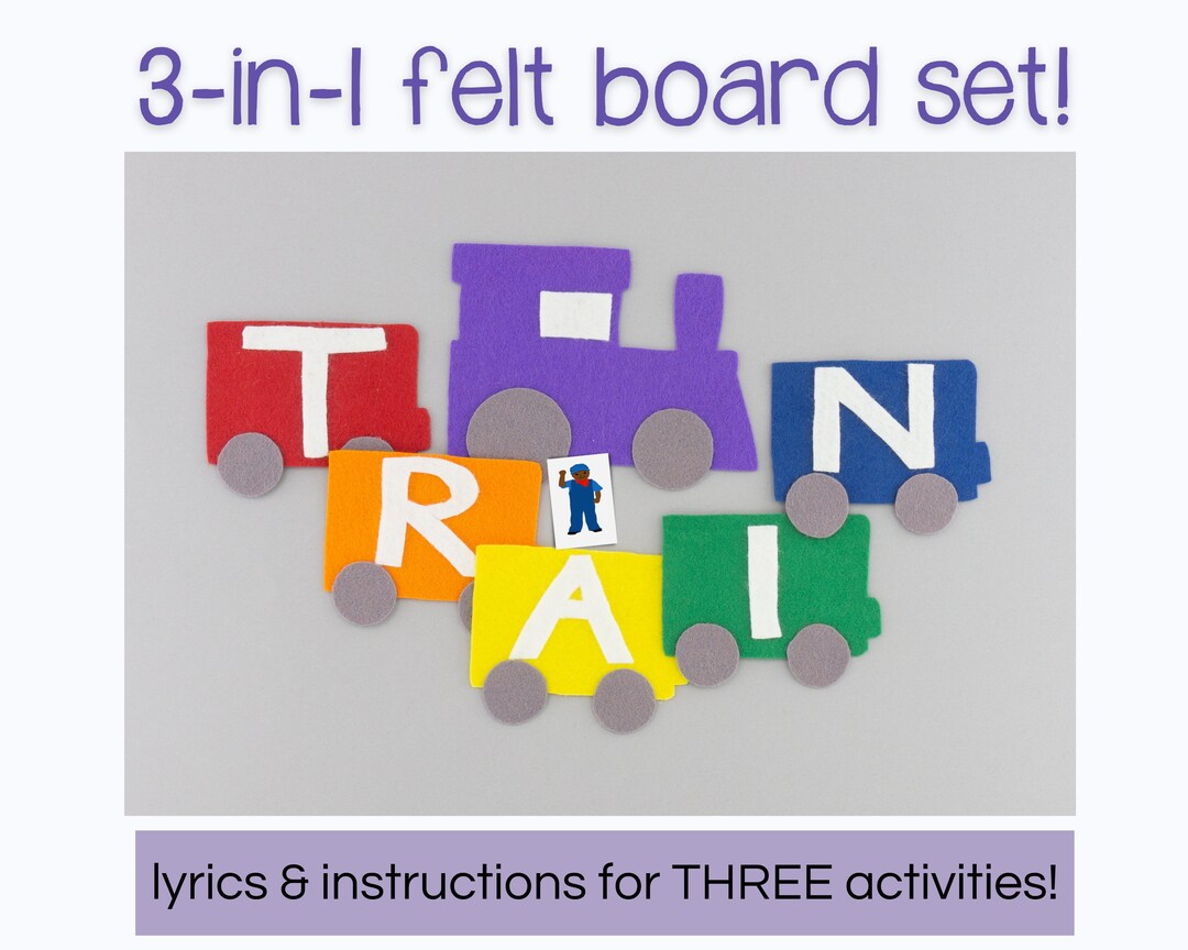 Train Felt Board Set: Circle Time Song & Early Literacy - Etsy